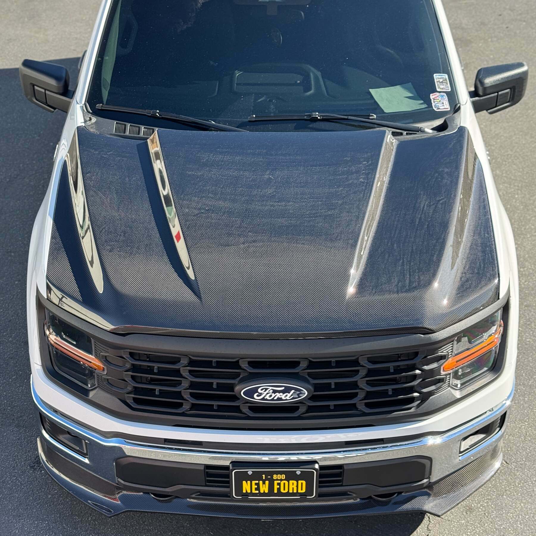 RK Sport Carbon Fiber 2.5" Cowl Hood (2021-2025 F150) - 19016525