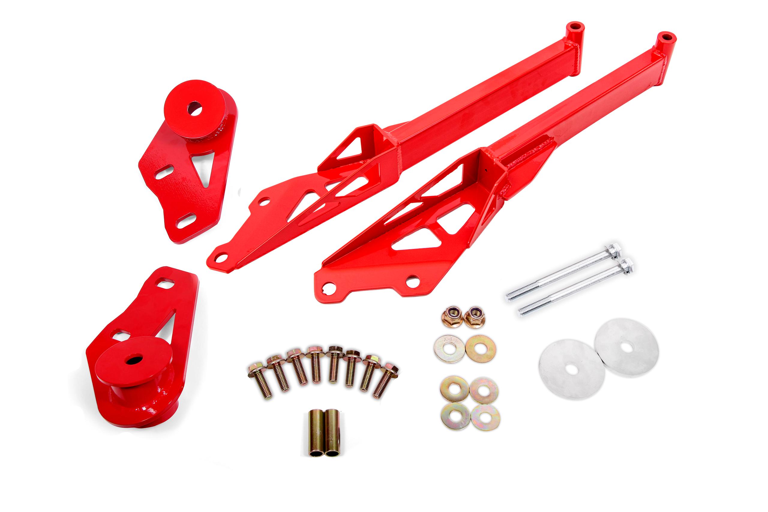 BMR CB762R Mustang Coupe 4-Piece Rear IRS Bracing System - Red (2015 ...