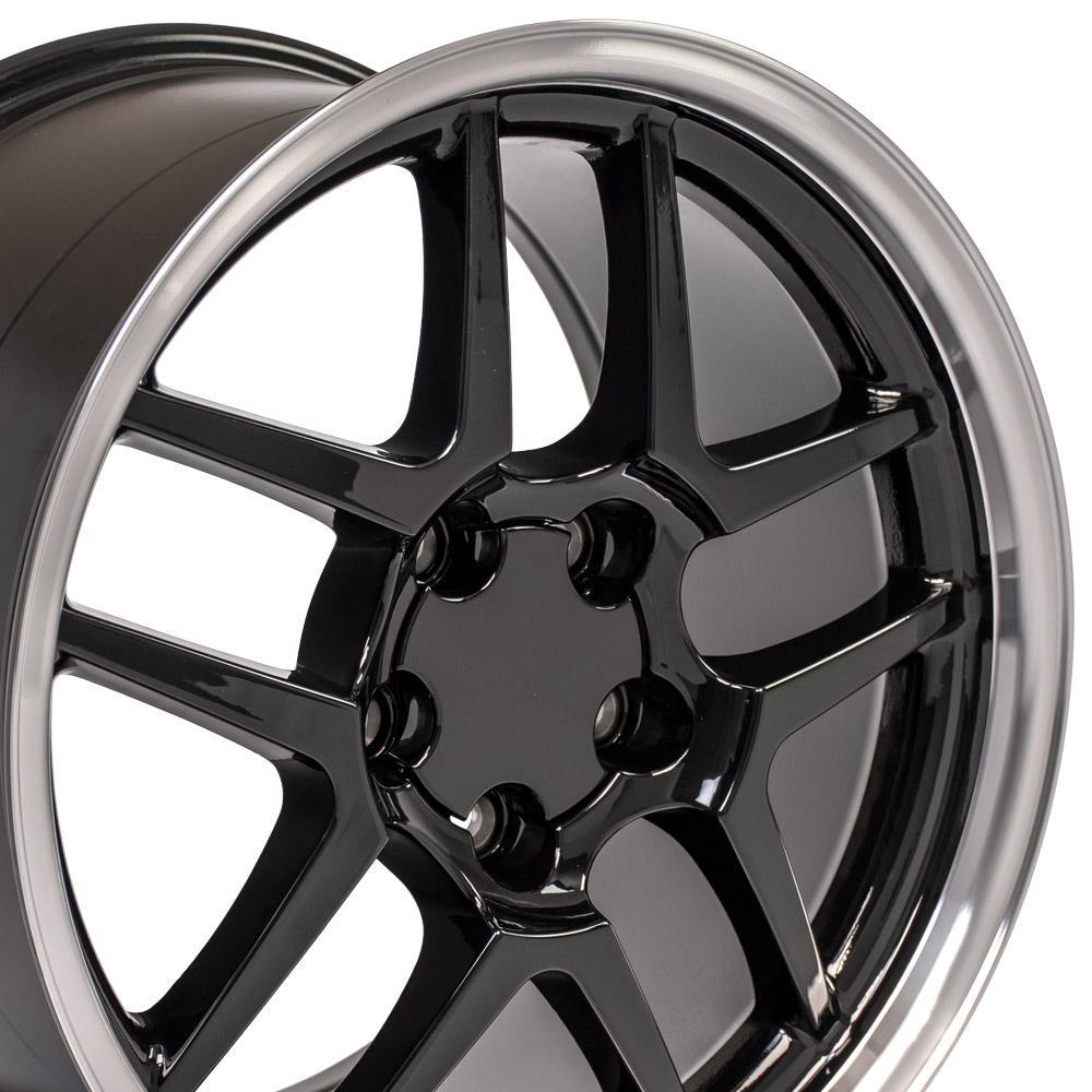 OE Wheels 18" Replica CV04 fits Chevrolet Corvette C5 Z06 18x10.5 Black ...