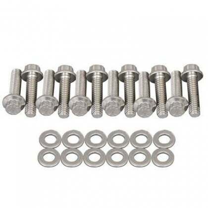 Trick Flow Bolts, Intake Manifold, Stainless Steel, Polished, 12-Point ...