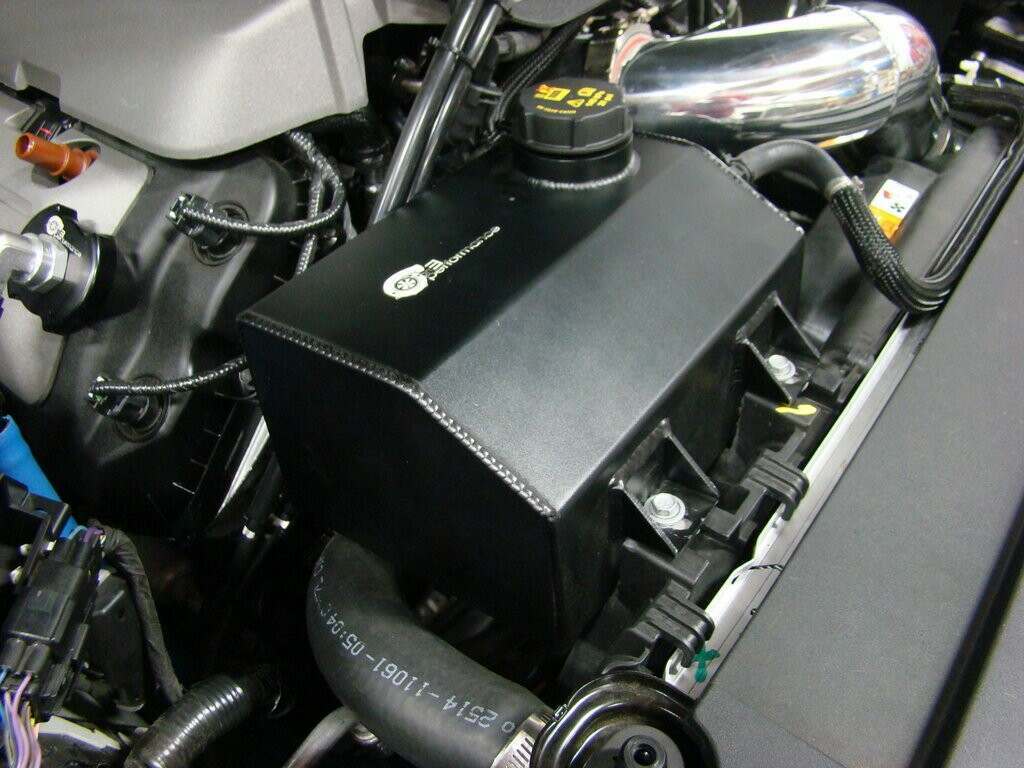 On3 Performance 2015 – 2016 Mustang Overflow Tank, Aluminum w/ Black ...