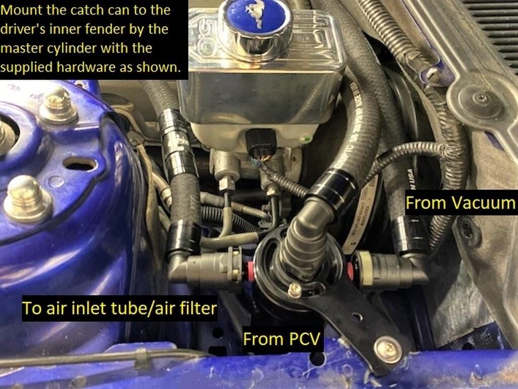 UPR Dual Valve Oil Catch Can CSS Plug n Play Kit (2011-2014 Mustang GT ...