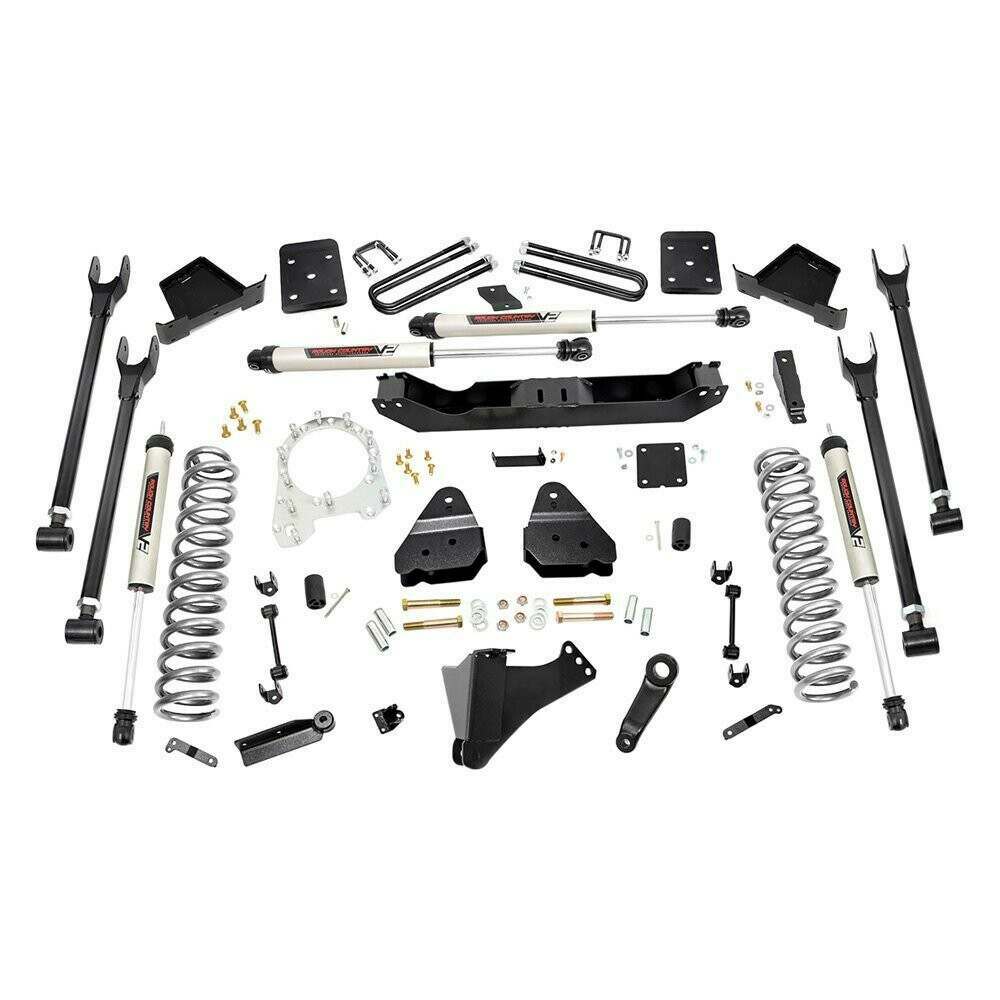 Rough Country 6in Ford 4-Link Suspension Lift Kit w/V2 Shocks (17-19 F ...