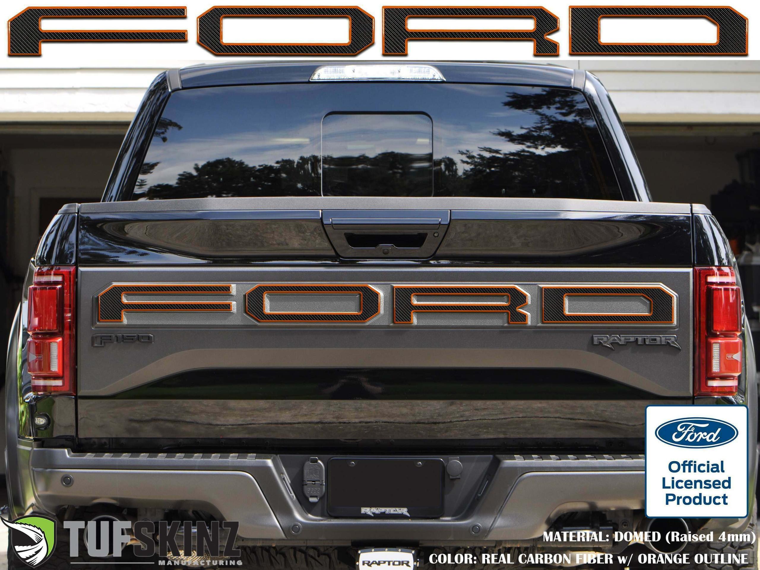 TUFSKINZ FORD Raptor Tailgate Lettering Overlays - FRD006-DCF-033-G