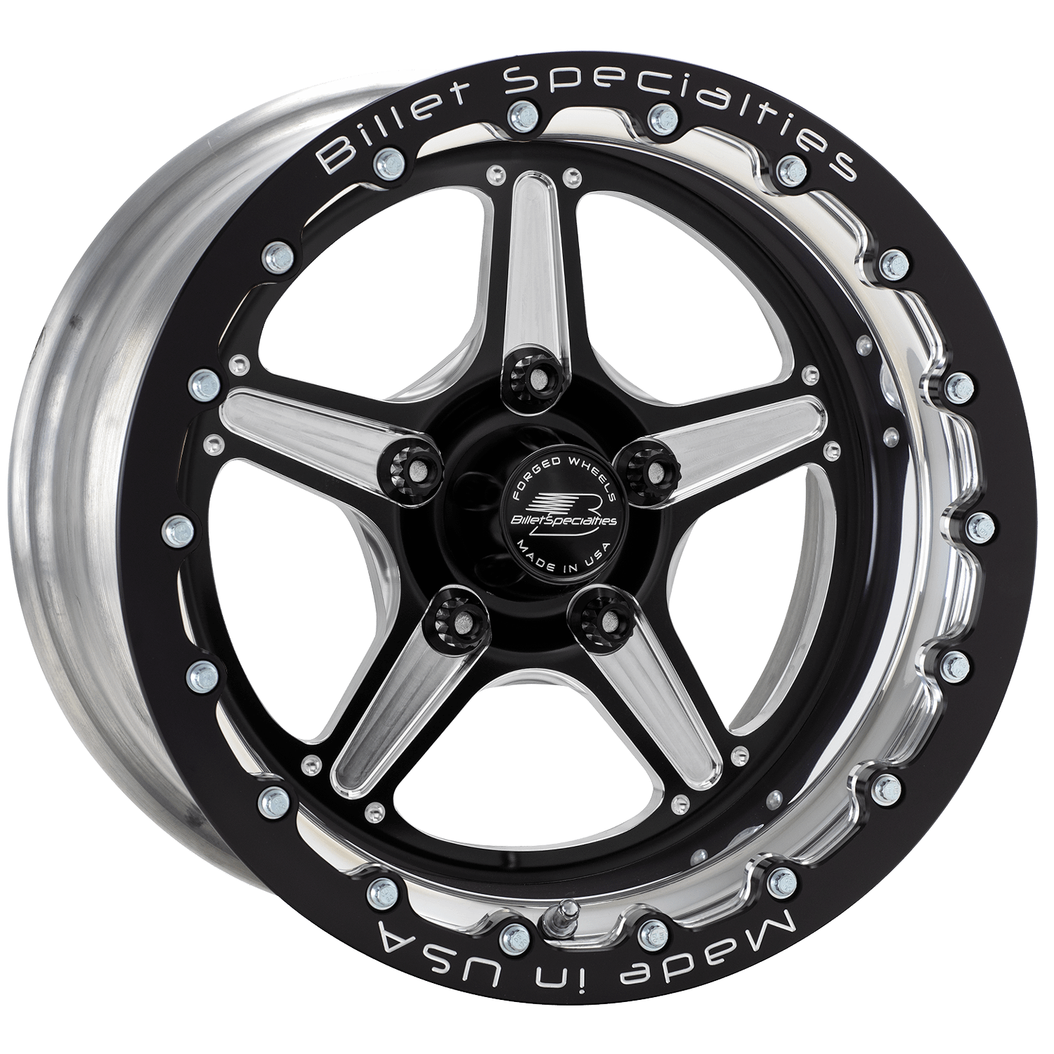 Billet Specialties Street Lite Wheel - Black Single Bead Lock 15X12 4. ...