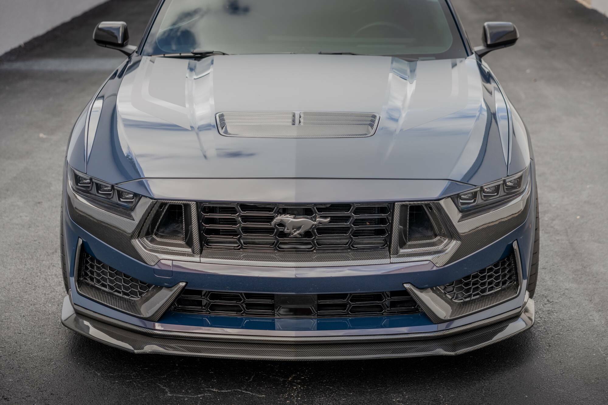 DX Carbon Carbon Fiber Front Fascia Bundle (2024-2026 Mustang Dark ...